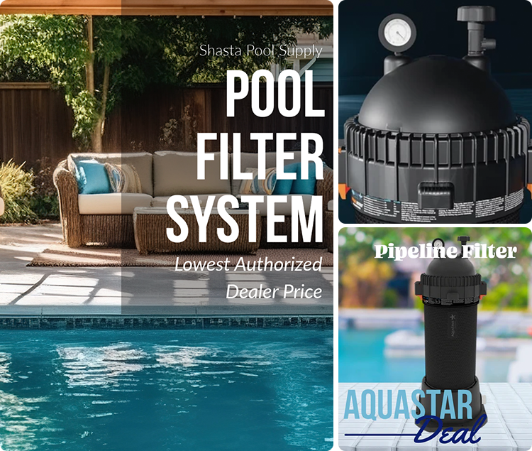 PLF27000 Aquastar Pipeline Single Cartridge Pool Filter 27,000 Gallons ...